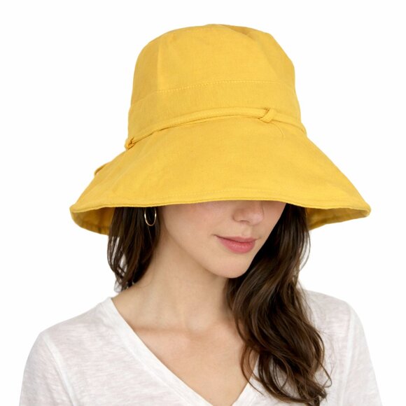 Odiva | Accessories | 0 Cotton Wired Edge Bucket Hat Yellow Uv Sun ...